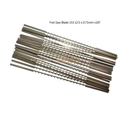 China Fret Saw Blade 153x2.5x0.71mm 16 TPI for Wood Plastic Cutting SK5 Steel for sale