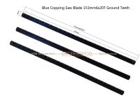 China Blue Coping Saw Blade 153mm 6x20T Ground Teeth for Wood Plastic Metal Cutting for sale