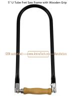 China 5 Inch U Tube Fret Saw Frame with Wooden Grip 290mm for Student Paint Board Carving for sale