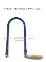 China 5 Inch U Tube Fret Saw Frame with Wooden Grip 290mm for Student Paint Board Carving for sale