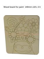 China Aminatech Elm Wood Paint Board 140mm x 18 x 3.5 One Side Drawing Design for Kids Art for sale