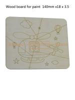 China Aminatech Elm Wood Paint Board 140mm x 18 x 3.5 One Side Drawing Design for Kids Art for sale