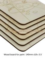 China Aminatech Elm Wood Paint Board 140mm x 18 x 3.5 One Side Drawing Design for Kids Art for sale