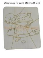 China Aminatech Elm Wood Paint Board 140mm x 18 x 3.5 One Side Drawing Design for Kids Art for sale