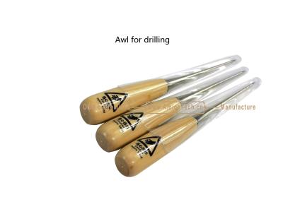China Carbon Steel Awl for Drilling 125mm x 60mm Wooden Handle Tool for Junior Tool Set for sale