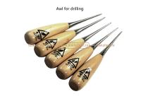 China Carbon Steel Awl for Drilling 125mm x 60mm Wooden Handle Tool for Junior Tool Set for sale