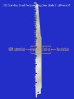 China 201 Stainless Steel Reciprocating Saw Blade 9 Inch 19mm 5 TPI for Wood Bamboo Plastic Frozen Meat Bones for sale