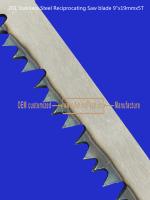China 201 Stainless Steel Reciprocating Saw Blade 9 Inch 19mm 5 TPI for Wood Bamboo Plastic Frozen Meat Bones for sale