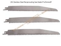 China 201 Stainless Steel Reciprocating Saw Blade 9x25mm 8T for Wood Bamboo Plastic Frozen Meat Bones for sale