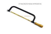 China 12 Inch Heavy Duty Iron Hacksaw with Wooden Grip 300mm Carbon Steel Blade for sale
