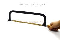 China 12 Inch Heavy Duty Iron Hacksaw with Wooden Grip 300mm Carbon Steel Blade for sale
