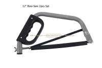China 12 Inch 300mm Bow Saw 2pcs Set Carbon Steel Blade for Wood Plastic Pipe Cutting for sale