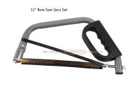 China 12 Inch 300mm Bow Saw 2pcs Set Carbon Steel Blade for Wood Plastic Pipe Cutting for sale