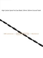 China High Carbon Spiral Fret Saw Blade 130mm 160mm Ground Teeth for Wood Carving and PVA Cutting for sale