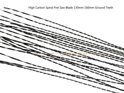 China High Carbon Spiral Fret Saw Blade 130mm 160mm Ground Teeth for Wood Carving and PVA Cutting for sale