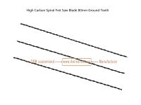 China High Carbon Spiral Fret Saw Blade 80mm Ground Teeth for Carton Moulder Wood Carving for sale