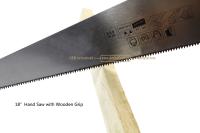 China Aminatech 18 Inch Carbon Steel Hand Saw with Wooden Grip for Wood Cutting and Garden Pruning 450mm for sale