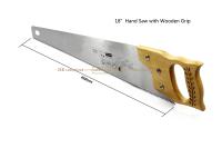 China Aminatech 18 Inch Carbon Steel Hand Saw with Wooden Grip for Wood Cutting and Garden Pruning 450mm for sale
