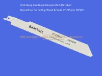 China Bimetal M42 8% Cobalt Recip Saw Blade 9 Inch 225mm 10/14 TPI for Demolition Wood Nails for sale