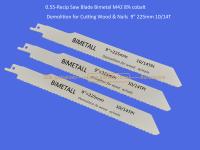 China Bimetal M42 8% Cobalt Recip Saw Blade 9 Inch 225mm 10/14 TPI for Demolition Wood Nails for sale