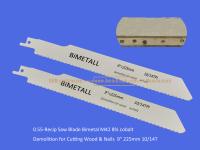 China Bimetal M42 8% Cobalt Recip Saw Blade 9 Inch 225mm 10/14 TPI for Demolition Wood Nails for sale