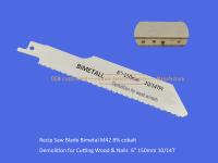 China Bimetal M42 8% Cobalt Reciprocating Saw Blade 6 Inch 150mm 10/14 TPI for Wood and Nail Demolition for sale