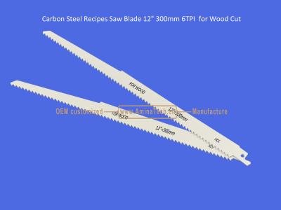 China Carbon Steel Reciprocating Saw Blade 12 Inch 300mm 6TPI for Wood Cutting Power Tool for sale