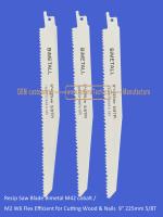 China Bimetal M42 Cobalt Recip Saw Blade 9 Inch 225mm 5/8 TPI for Wood and Nails Cutting for sale