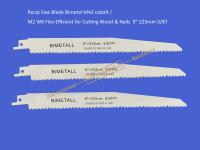 China Bimetal M42 Cobalt Recip Saw Blade 9 Inch 225mm 5/8 TPI for Wood and Nails Cutting for sale