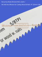 China Bimetal M42 Cobalt Recip Saw Blade 9 Inch 225mm 5/8 TPI for Wood and Nails Cutting for sale