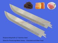 China 12 Inch Stainless Steel Reciprocating Knife 300mm Sharp for Meat Honey Chocolate Food Processing for sale