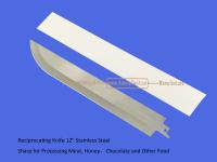 China 12 Inch Stainless Steel Reciprocating Knife 300mm Sharp for Meat Honey Chocolate Food Processing for sale