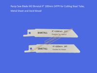 China M2 Bimetal Recip Saw Blade 4 Inch 100mm 24TPI for Cutting Steel Tube Metal Sheet and Hard Wood for sale