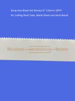 China M2 Bimetal Reciprocating Saw Blade 6 Inch 150mm 18TPI for Cutting Steel Tube Metal Sheet Hard Wood for sale