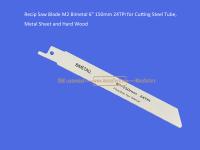 China M2 Bimetal Reciprocating Saw Blade 6 Inch 150mm 24TPI for Cutting Steel Metal and Hard Wood for sale