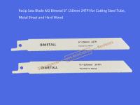 China M2 Bimetal Reciprocating Saw Blade 6 Inch 150mm 24TPI for Cutting Steel Metal and Hard Wood for sale