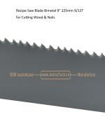 China Bimetal Reciprocating Saw Blade 9 Inch 225mm 6/12T Progressive Teeth for Wood and Nails Cutting for sale