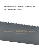 China Bimetal Reciprocating Saw Blade 9 Inch 225mm 14/18 TPI for Wood and Nail Cutting for sale