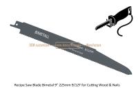 China Bimetal Reciprocating Saw Blade 9 Inch 225mm 9/12 TPI for Wood and Nail Cutting for sale