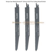 China Bimetal Reciprocating Saw Blade 9 Inch 225mm 9/12 TPI for Wood and Nail Cutting for sale