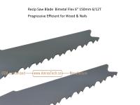 China Bimetal Reciprocating Saw Blade 6 Inch 150mm 6/12 TPI Progressive for Wood and Nails for sale