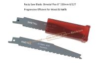 China Bimetal Reciprocating Saw Blade 6 Inch 150mm 6/12 TPI Progressive for Wood and Nails for sale