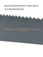 China Bimetal Reciprocating Saw Blade 6 Inch 150mm 10/14 TPI for Wood and Nail Cutting for sale