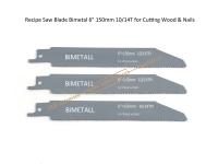 China Bimetal Reciprocating Saw Blade 6 Inch 150mm 10/14 TPI for Wood and Nail Cutting for sale