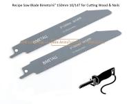 China Bimetal Reciprocating Saw Blade 6 Inch 150mm 10/14 TPI for Wood and Nail Cutting for sale