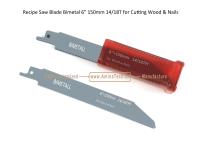 China Bimetal Reciprocating Saw Blade 6 Inch 150mm 14/18 TPI for Wood and Nail Cutting for sale