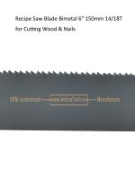 China Bimetal Reciprocating Saw Blade 6 Inch 150mm 14/18 TPI for Wood and Nail Cutting for sale