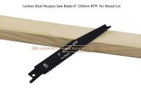 China Carbon Steel Reciprocating Saw Blade 6 Inch 150mm 8TPI for Wood Cutting Power Tool for sale