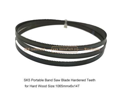 China SK5 Portable Band Saw Blade Hardened Teeth for Hard Wood 1065mm x 6 x 14T for sale