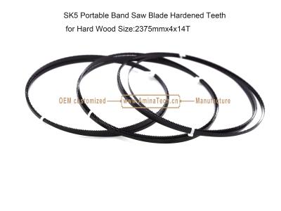 China SK5 Portable Bandsaw Blade Hardened Teeth 2375mm x 4 x 14T for Hard Wood Cutting for sale